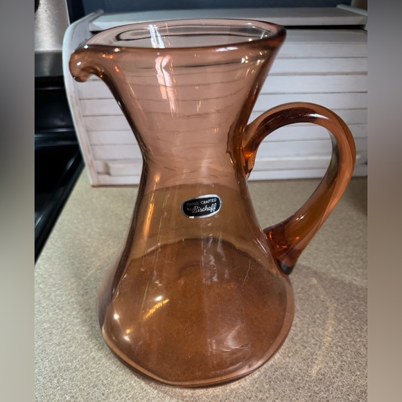 Kitchen | Bischoff Amber Glass Pitcher | Poshmark